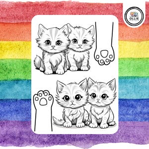 111 Cat Coloring Pages Digital Download | Fun Cat Coloring Sheet for ...