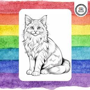 111 Cat Coloring Pages Digital Download | Fun Cat Coloring Sheet for ...