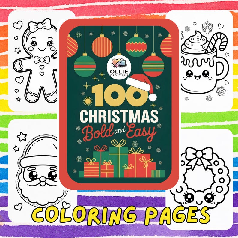100 Christmas Coloring Pages for Kids | Bold and Easy Coloring ...
