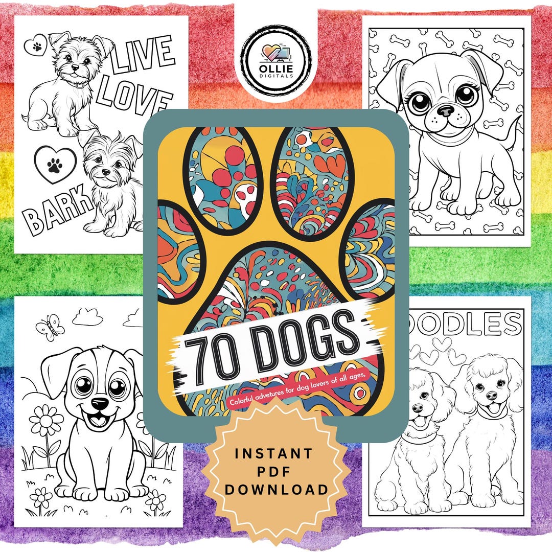70 Adorable Dog Coloring Page | Printable PDF Download for Kid & Adult ...