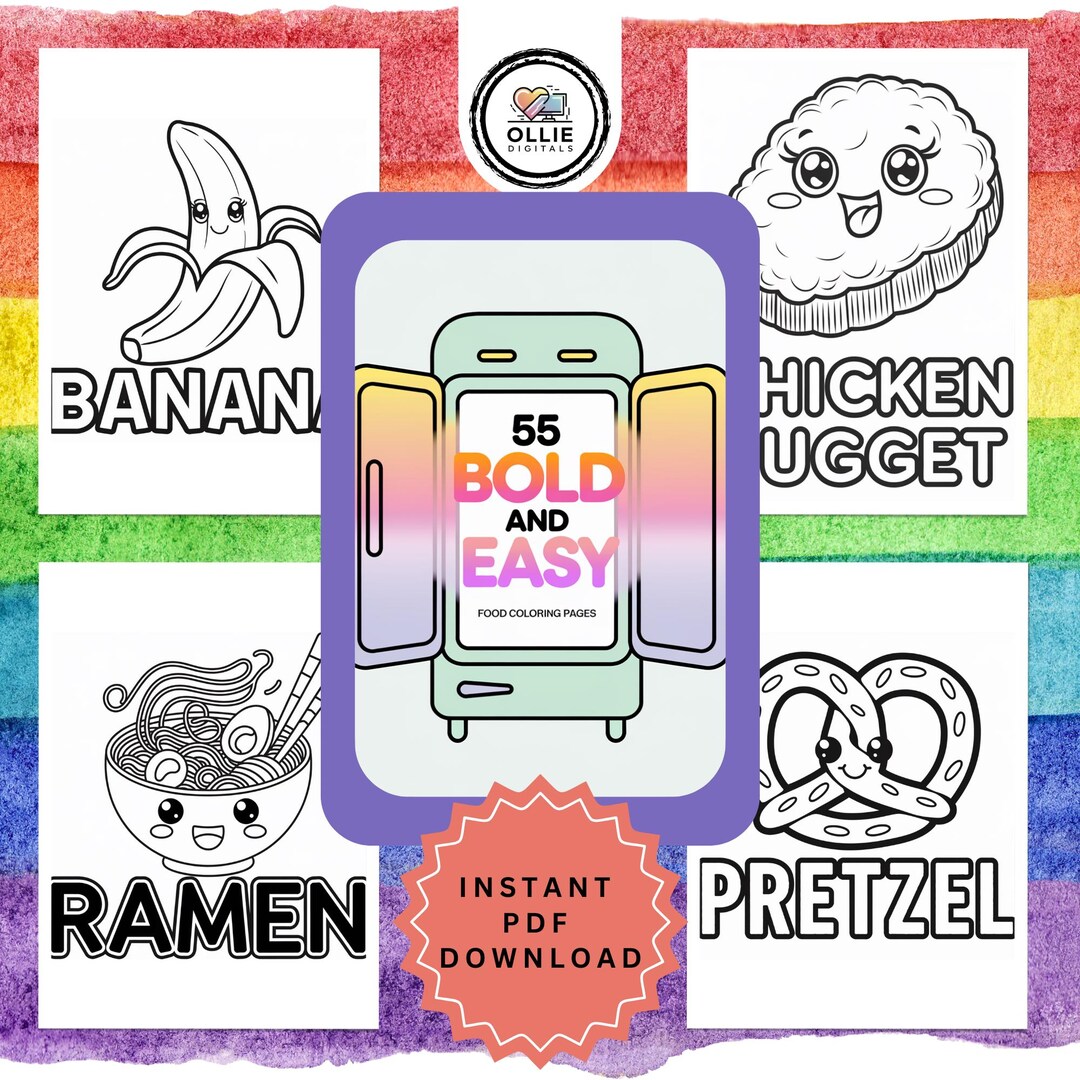 55 Bold & Easy Food Coloring Page | Fun Printable Food Art for Kid and ...