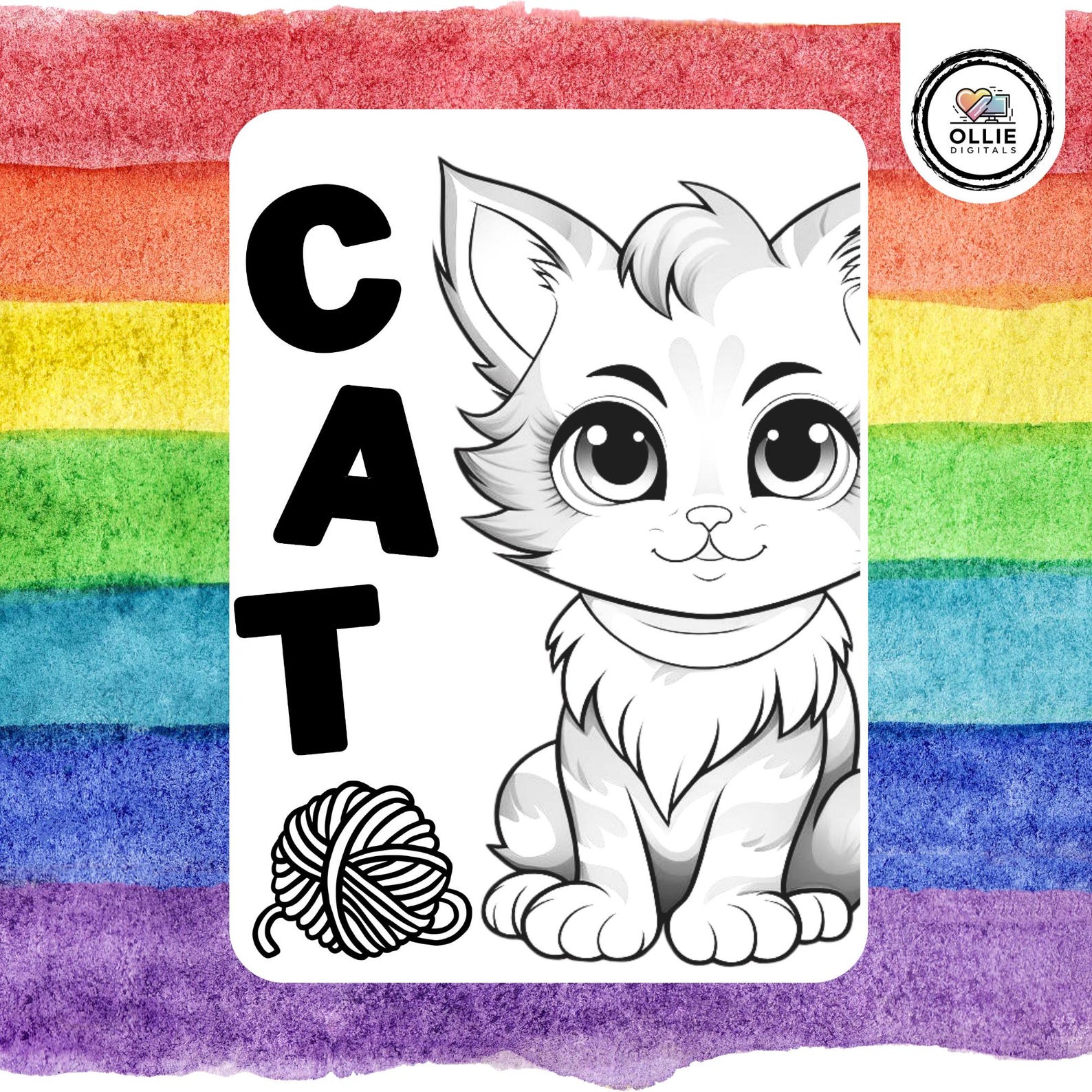 111 Cat Coloring Pages Digital Download | Fun Cat Coloring Sheet for ...