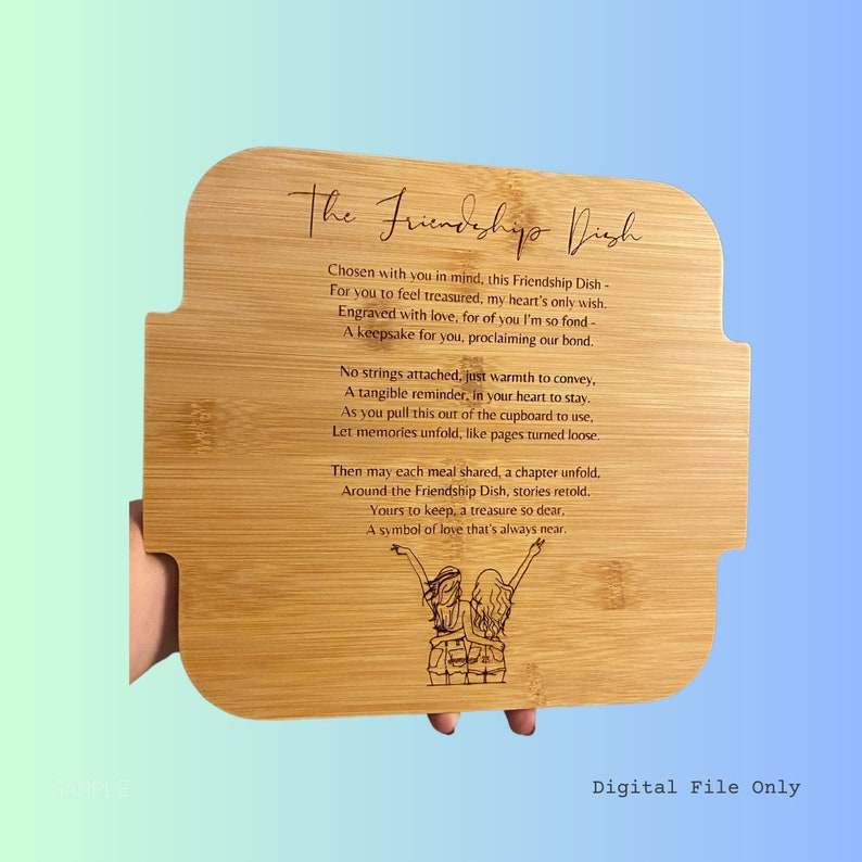 DIGITAL Friendship Dish FILE - SVG for Engraving - Glowforge Tested - Etsy