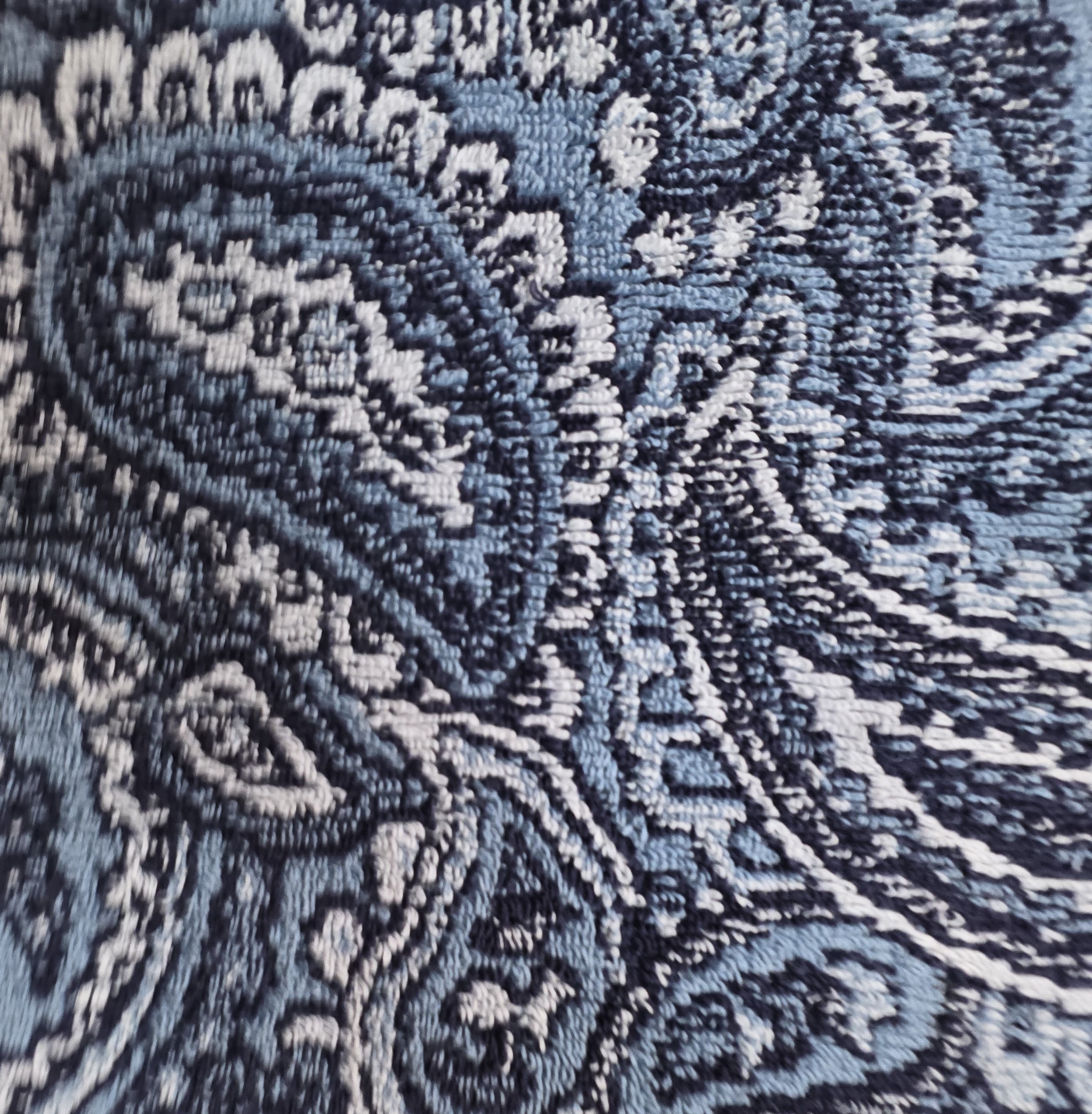 Vintage 1980s Fieldcrest Royal Velvet Reversible Single (1) Blue Cotton ...