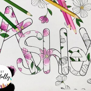 Personalized Coloring Page, Custom Name Coloring, Made to Order ...