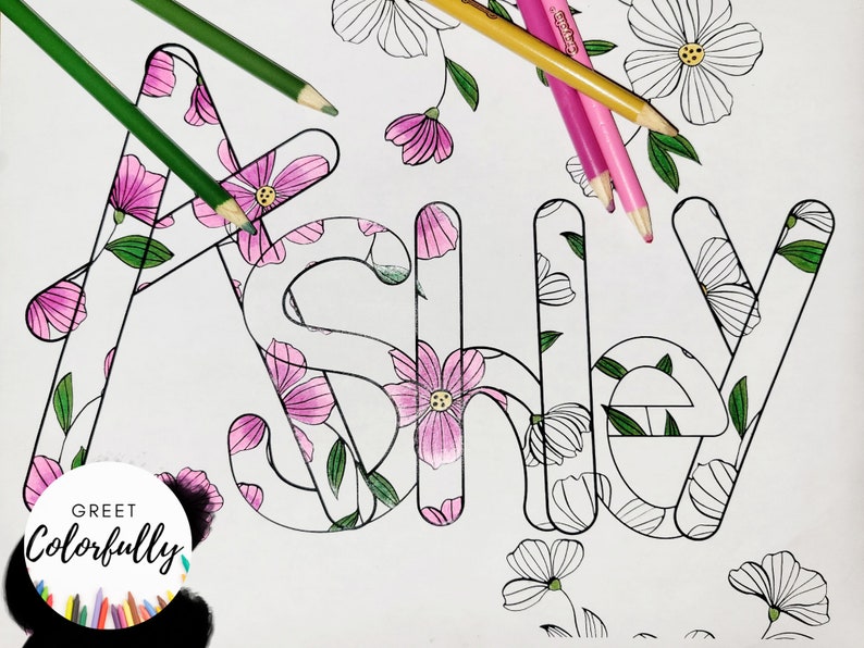 Personalized Coloring Page, Custom Name Coloring, Made to Order ...