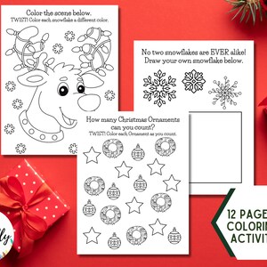 Christmas Coloring Pages, Kids Christmas Activities, 12 Days of ...