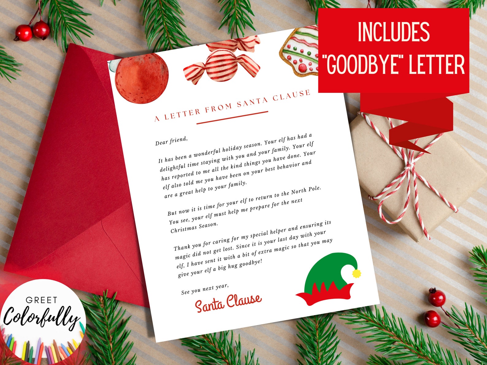 Elf Welcome Letter, Elf Goodbye Letter, Elf Return Letter, Christmas ...