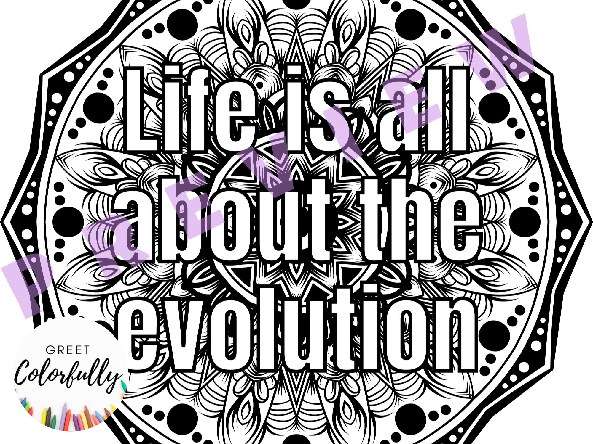 Mandala Coloring Pages With Motivational Quotes, Printable Adult ...