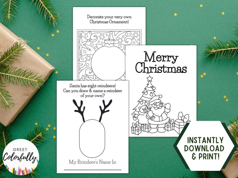 Christmas Coloring Pages, Kids Christmas Activities, 12 Days of ...
