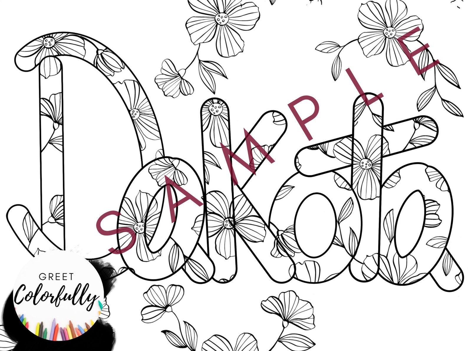 Personalized Coloring Page, Custom Name Coloring, Made to Order ...