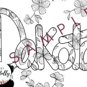 Personalized Coloring Page, Custom Name Coloring, Made to Order ...