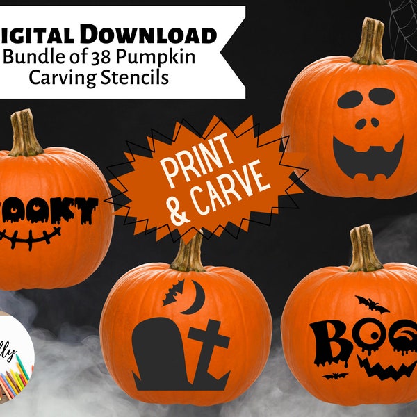 Adult Pumpkin Stencils - Etsy