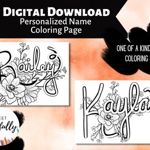 Personalized Coloring Sheet Perfect Gift for All Ages, Made to Order ...