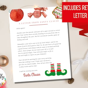 Elf Welcome Letter, Elf Goodbye Letter, Elf Return Letter, Christmas ...
