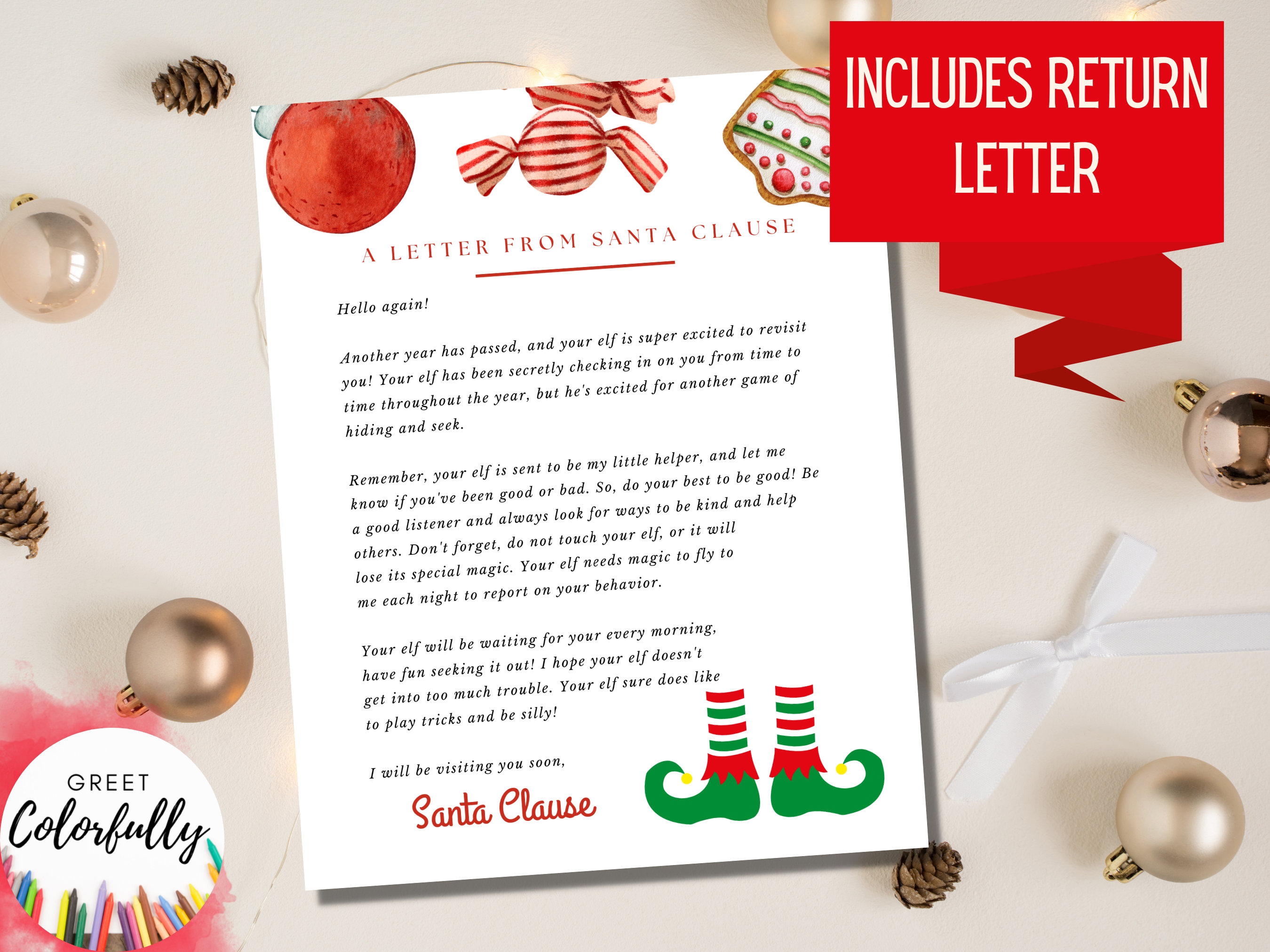 Elf Welcome Letter, Elf Goodbye Letter, Elf Return Letter, Christmas ...