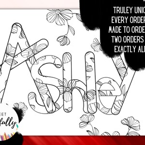 Personalized Coloring Page, Custom Name Coloring, Made to Order ...