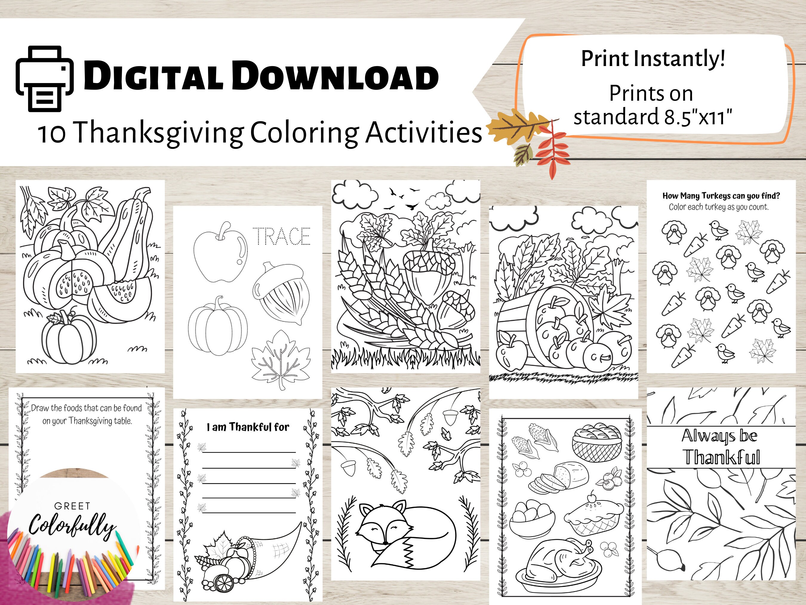 Thanksgiving Coloring Pages, Fall Activities for Kids, Kids Coloring ...