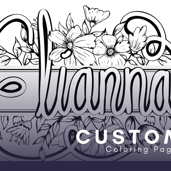 Editable Name Coloring Page - Etsy