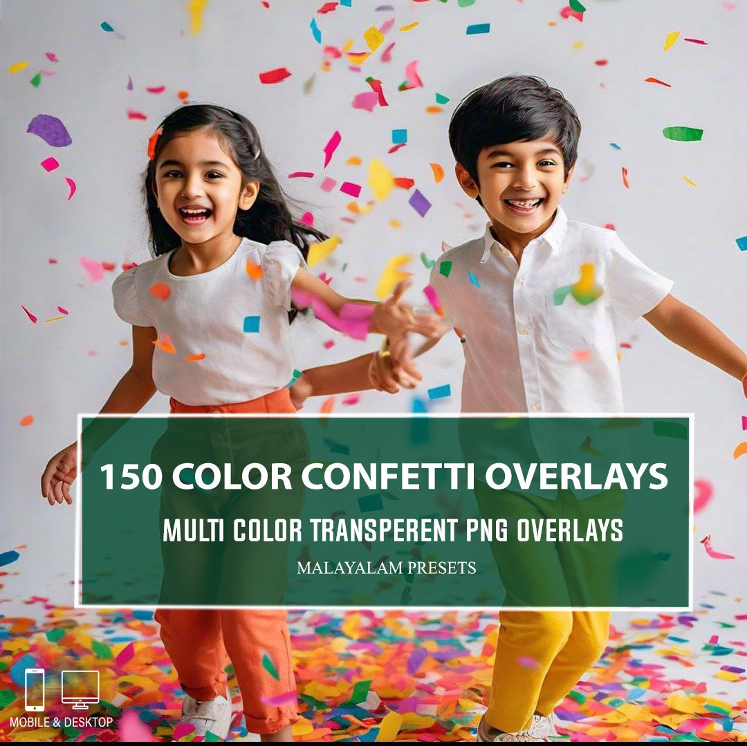 150 Confetti ,confetti Photo PNG Overlay Pack, Party Popper Colourful ...