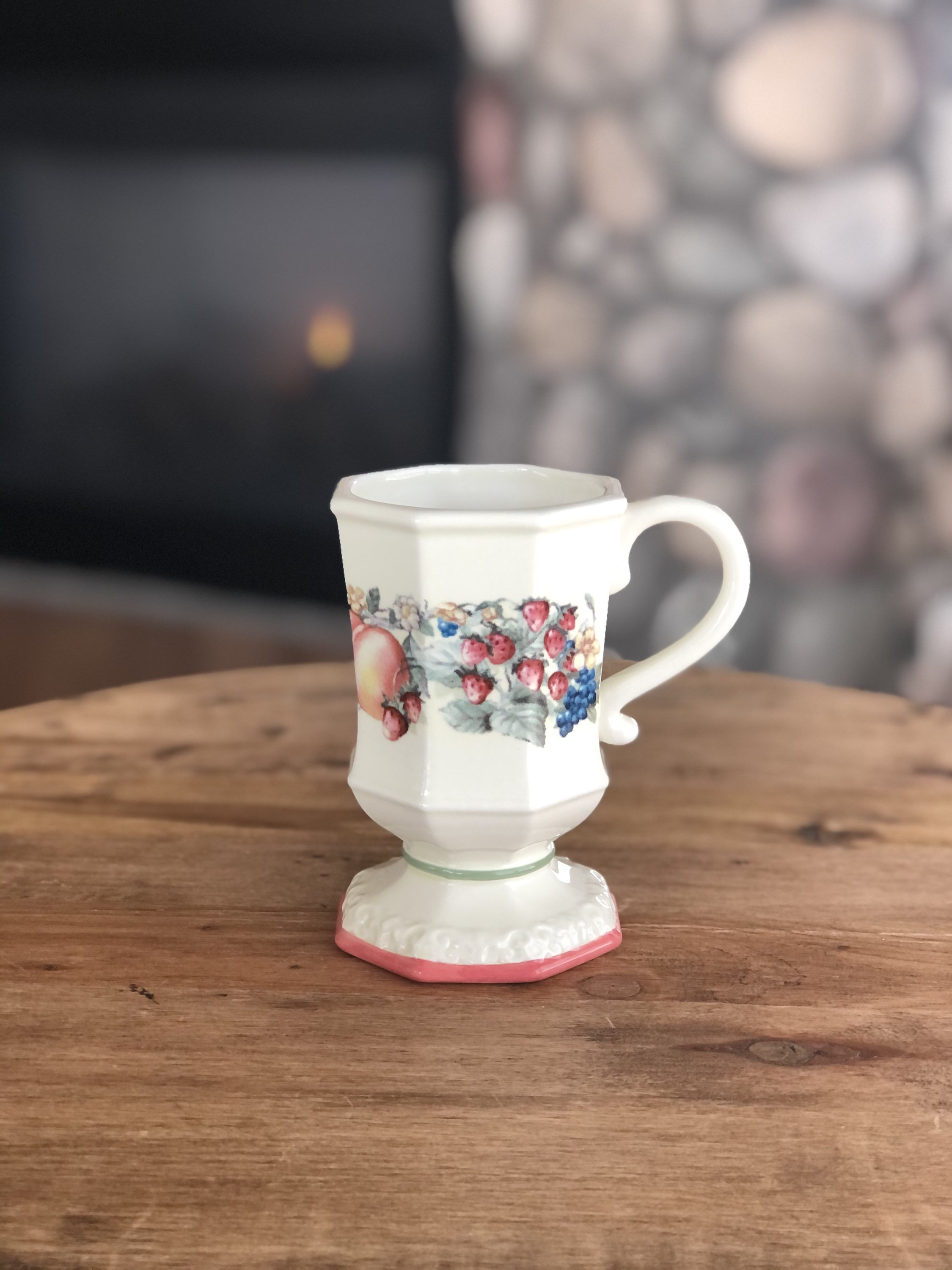 Vintage Avon “country Harvest” Pedestal Mugs, Set of Four - Etsy
