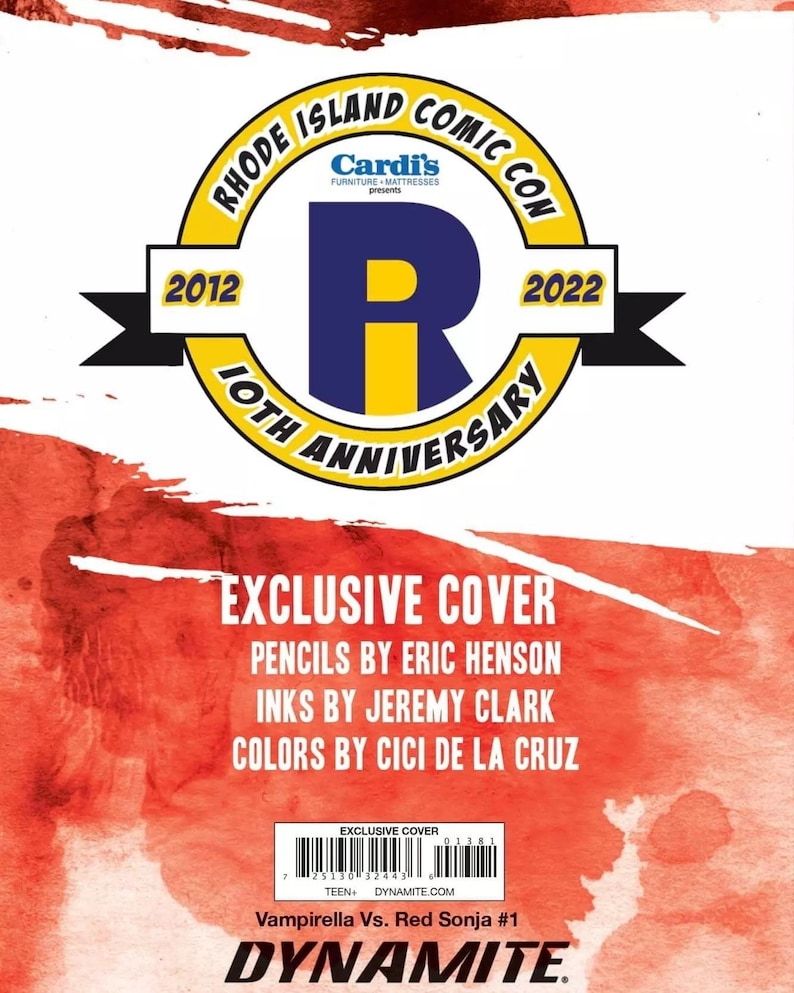 Vampirella Vs Red Sonja #1 - Rhode Island Comic Con 10th Year ...