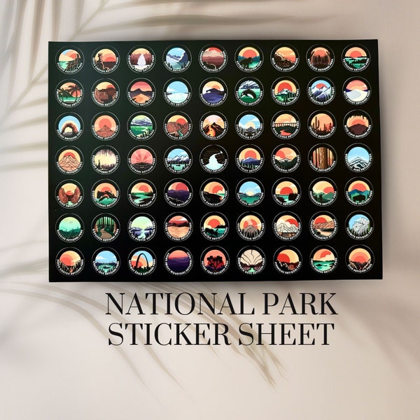 National Park Passport Stickers - Etsy