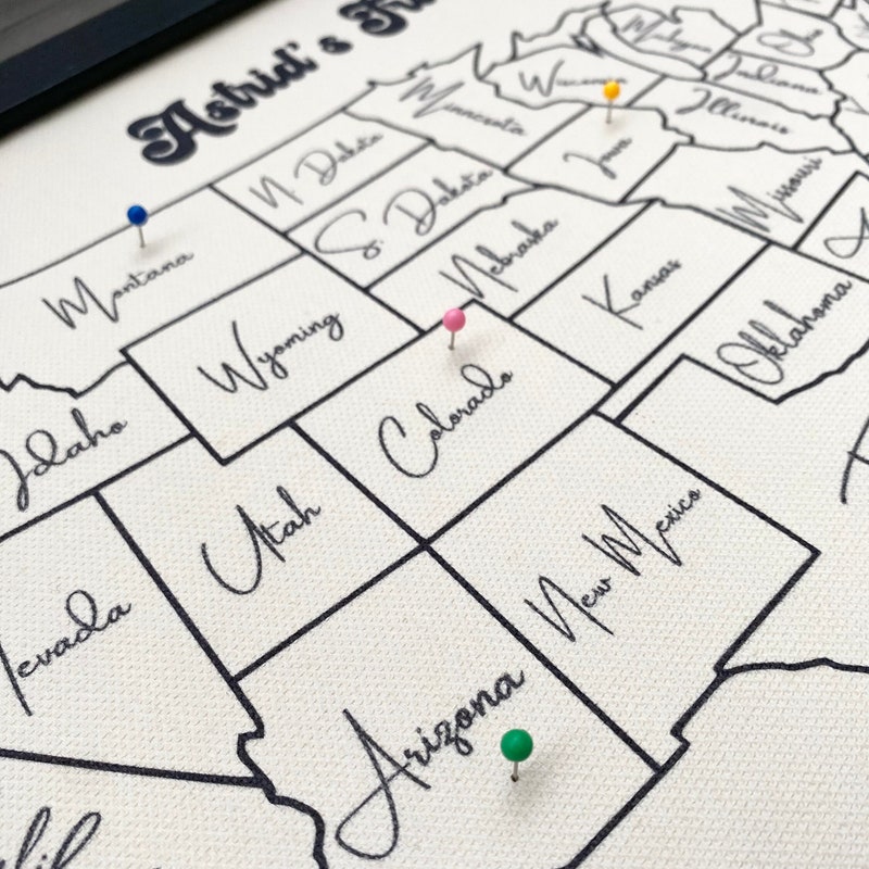 Push Pin Map - Etsy