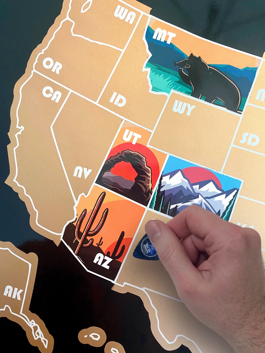 50 States Scratch Off, US State Scratch off Map, United States Travel ...