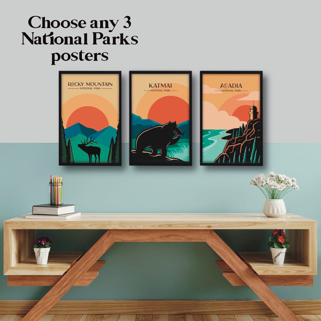 National Park Poster, National Park Prints, Travel Gifts, U.S. National ...