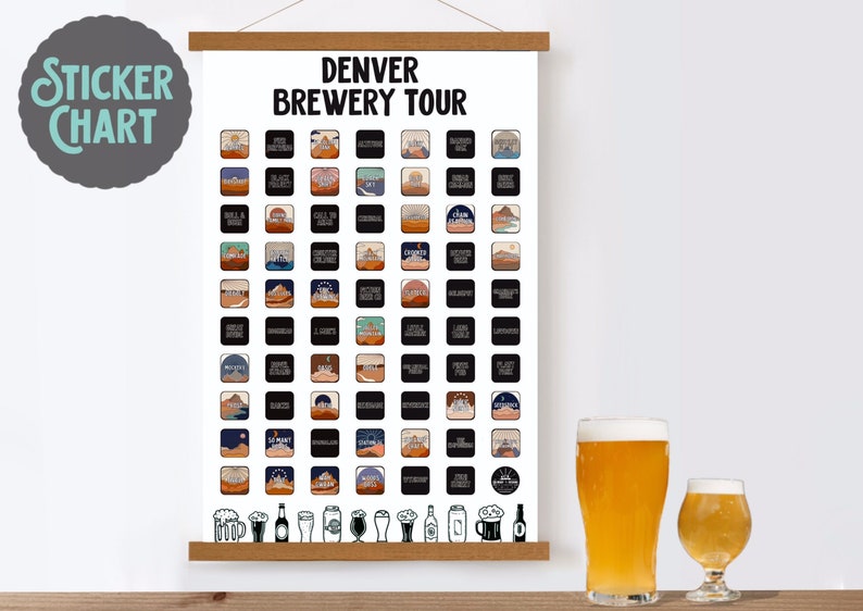 Denver Gifts Beer Poster Tracker Colorado Bucket List - Etsy