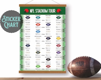 Football Stadium Checklist Poster NFL Pro Football - Etsy