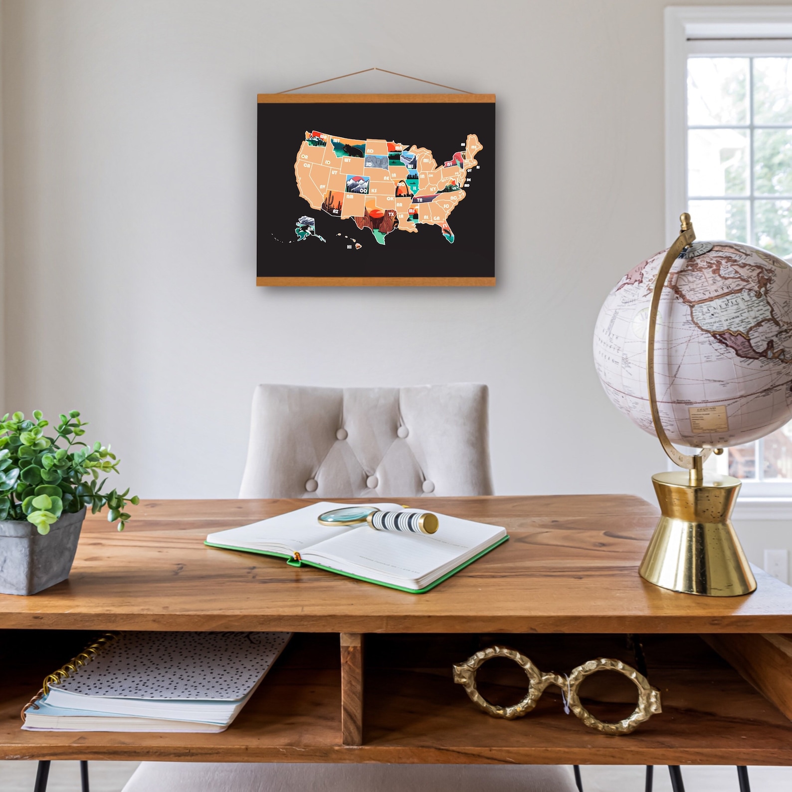 50 States Scratch off Map, Scratch off Poster, US State Map Scratch Off ...