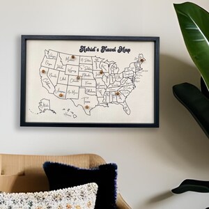 Personalized Push Pin US Map, Push Pin USA Map, Travels Map Gift ...