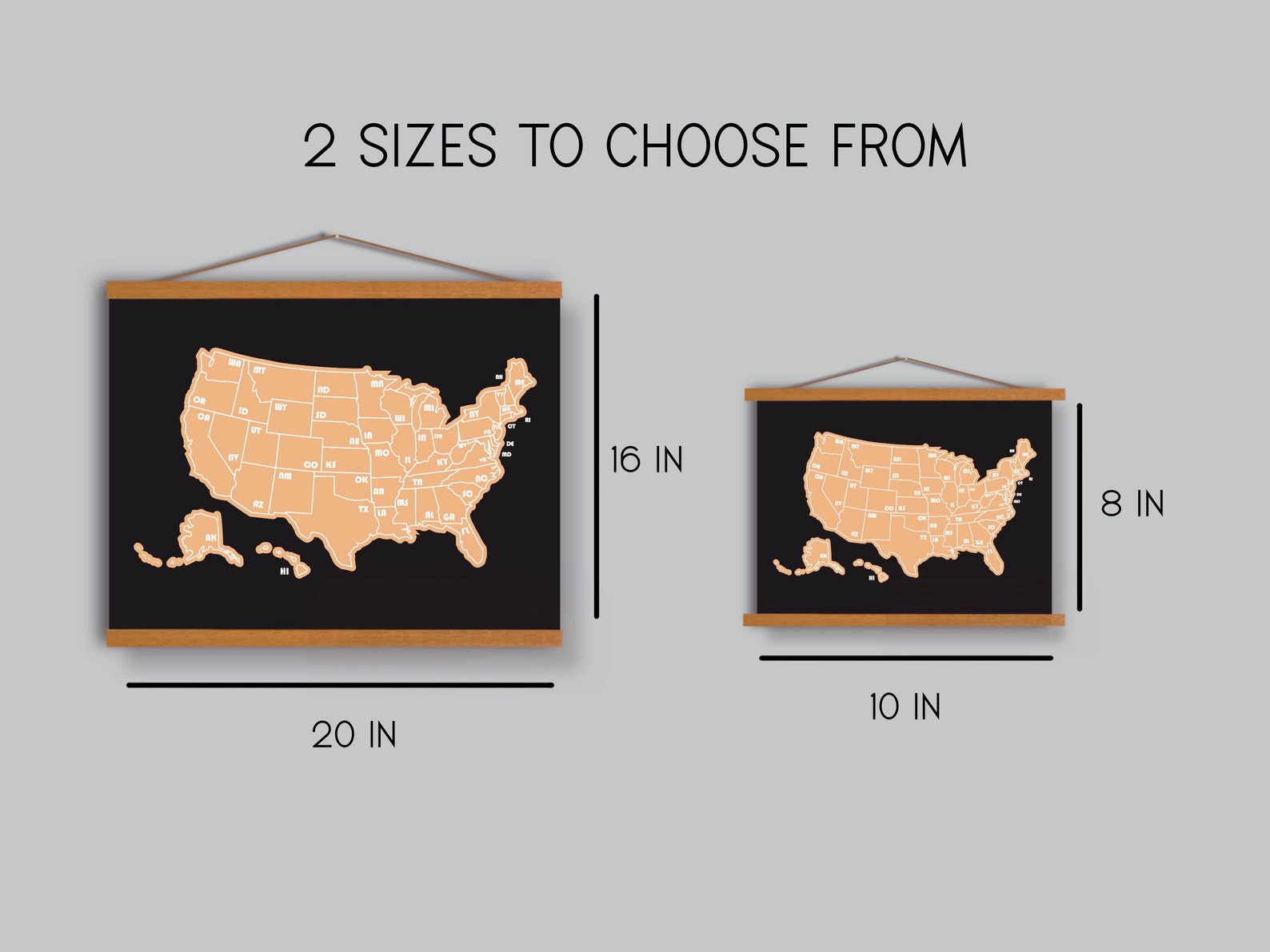 50 States Scratch off Map, Scratch off Poster, US State Map Scratch Off ...