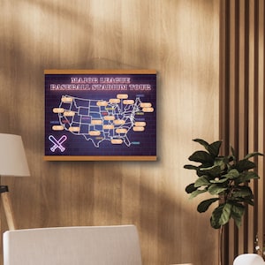 US Baseball Stadiums Scratch off Map, Baseball Stadium Tour, MLB ...