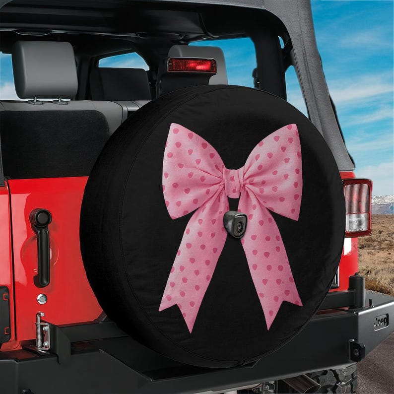 Pink Bow Spare Tire Cover, Girly Car Accessories - Etsy