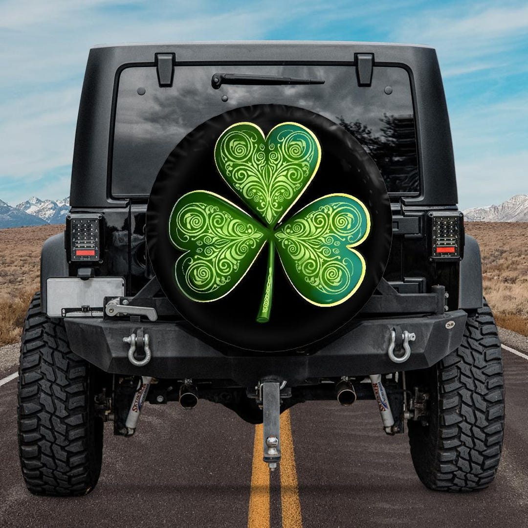 St Patricks Day 2026 Spare Tire Cover for ,shamrock Tire Cover With ...
