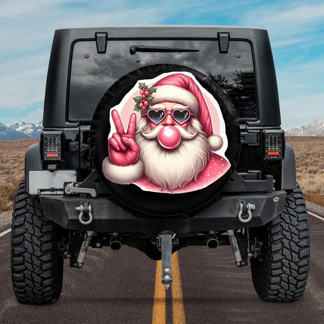 Pink Santa Chewing Gum Spare Tire Cover, Funny Car Accessory - Etsy