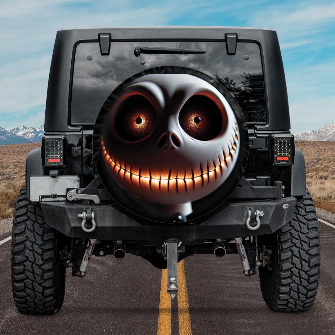 Scary Jack Skellington Inspired SUV & Jeep Tire Cover: Perfect ...
