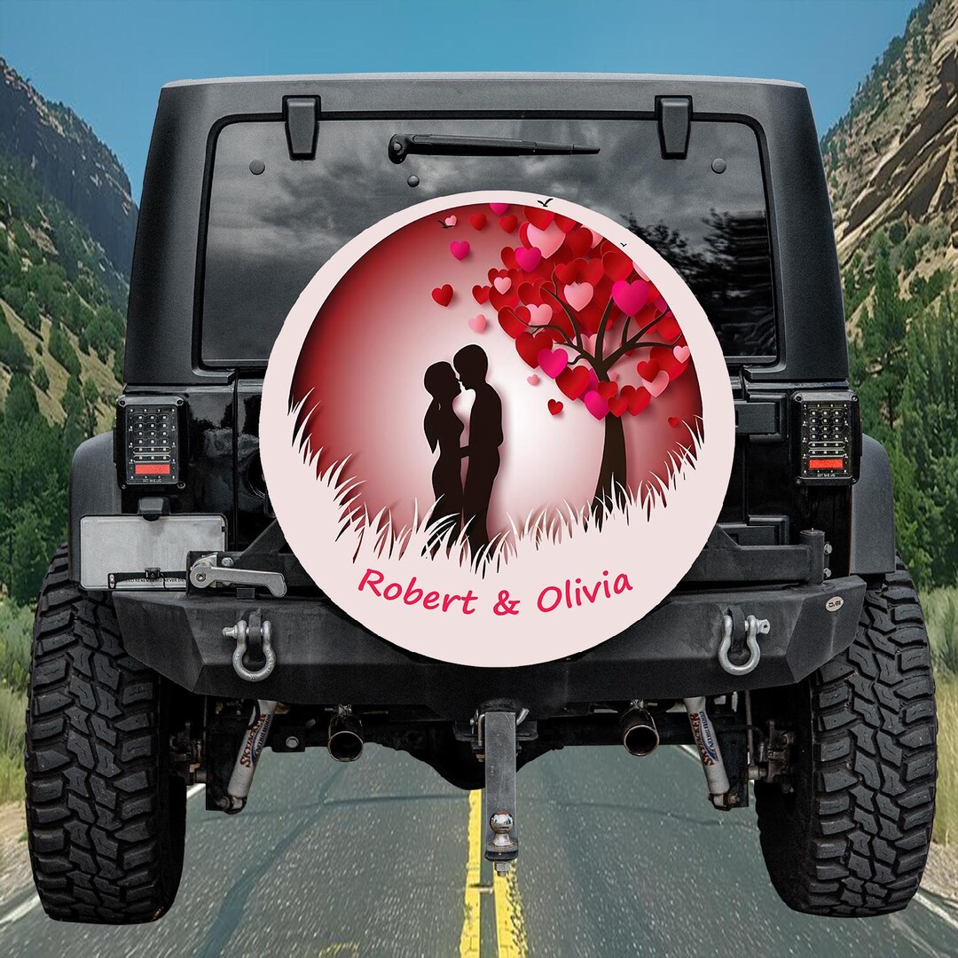 Personalized Valentine's Day Spare Tire Cover,custom Name Valentines ...