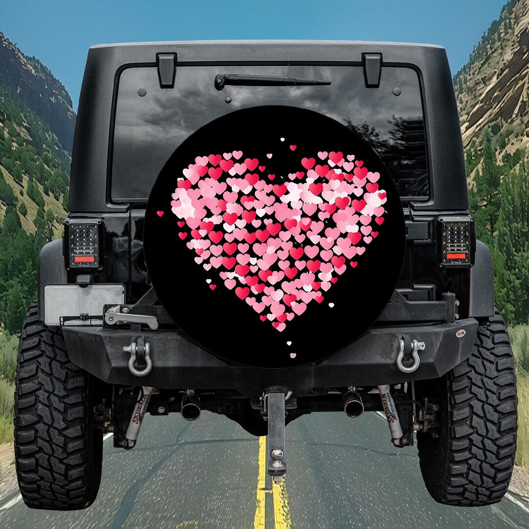 Valentine's Day Heart Tire Cover: Girly Car Accessory - Etsy