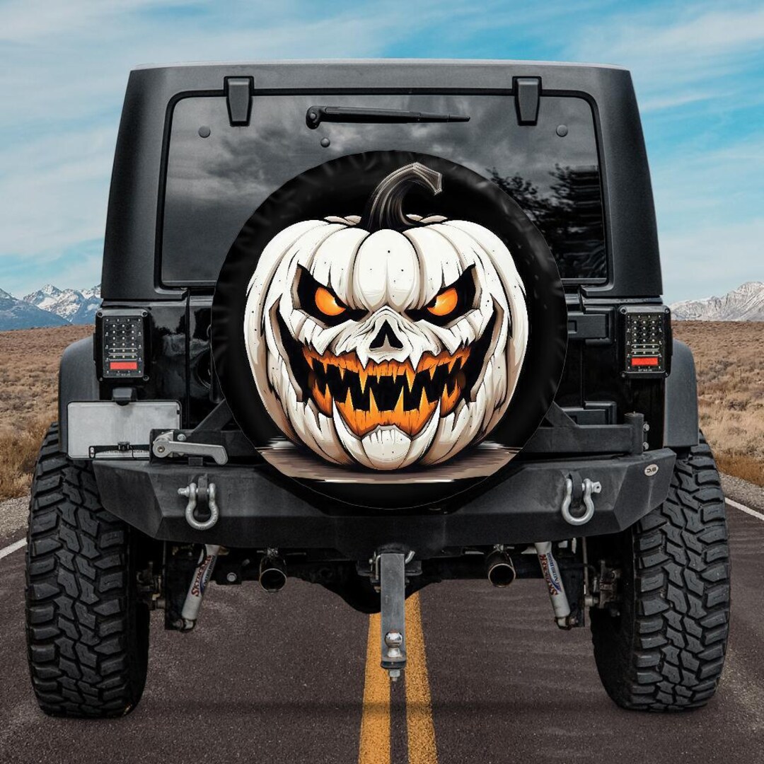 Scary Spare Tire Cover HALLOWEEN Funny Spooky Gift Fit for SUV Bronco ...