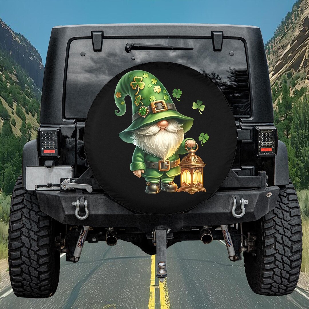 St Patrick's Day Spare Tire Cover Backup Camera Hole,shamrock Tire ...