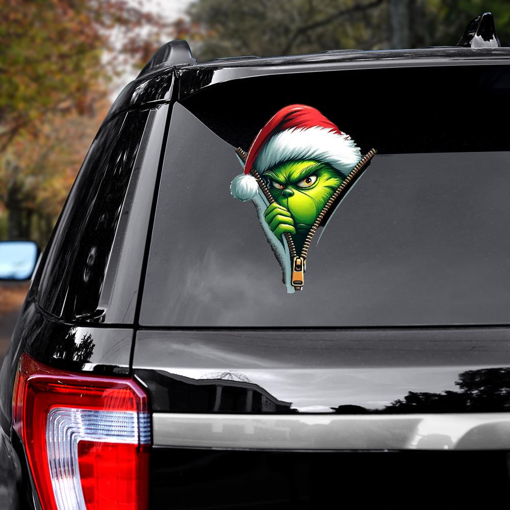 Funny Grinch Car Decal,grinch Inspired Christmas Car Sticker,grinch ...