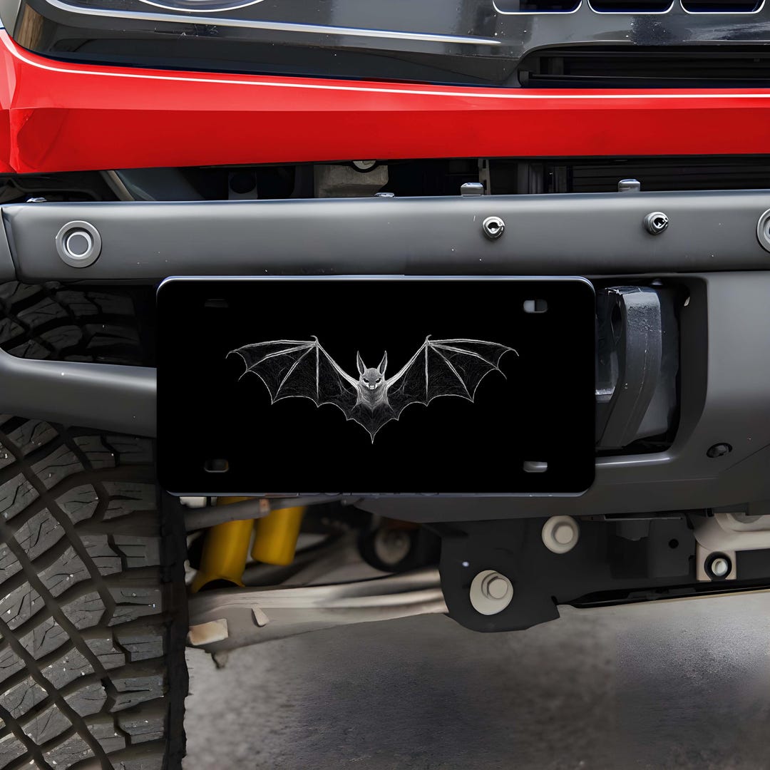 Gothic Bat License Plate – Vampire Aesthetic Car Tag, Halloween 2025 - Etsy