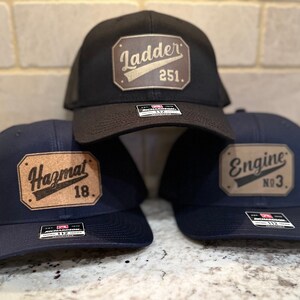 Fire Department Leather Patch Hat - Richardson 112 - Etsy