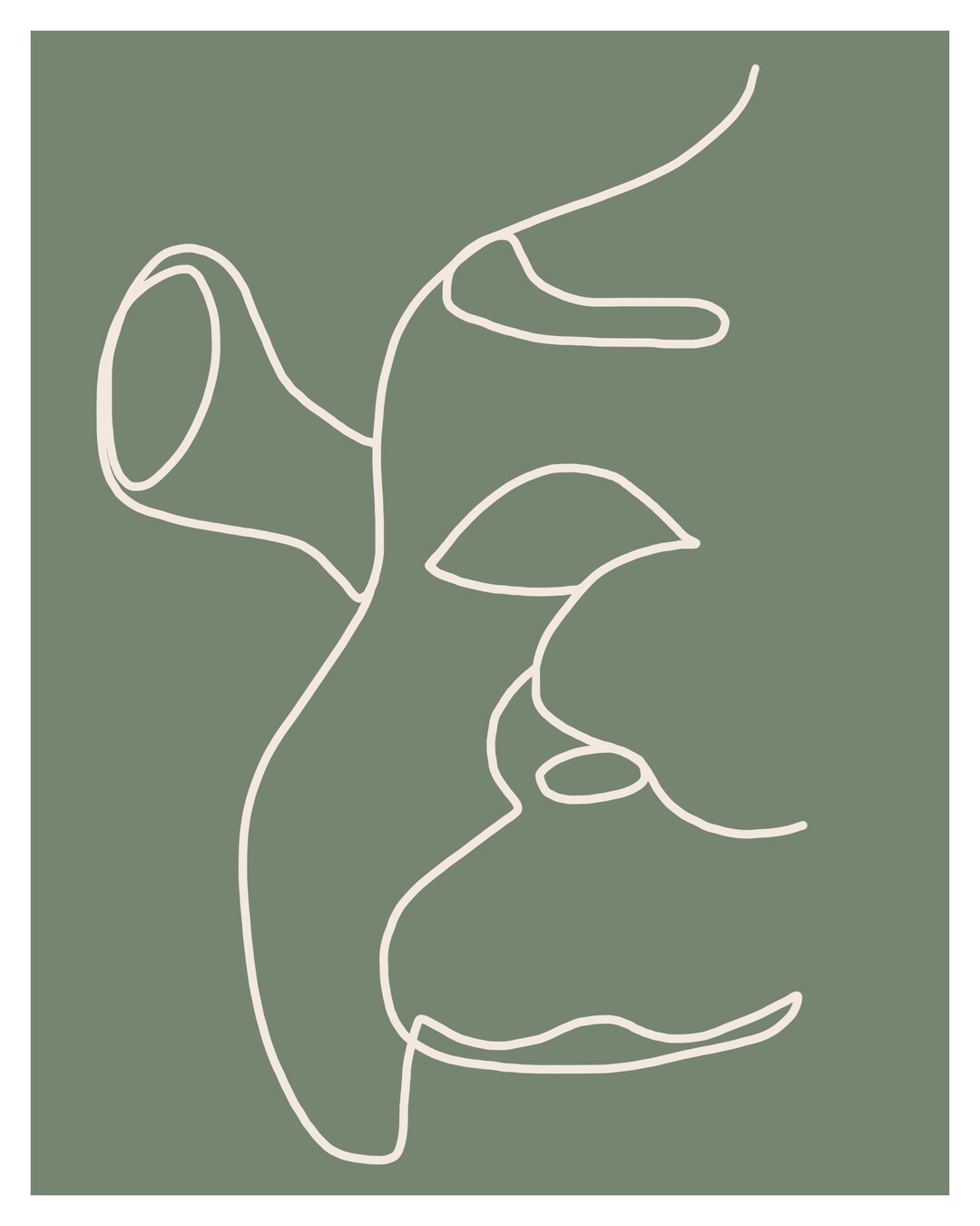 Shrek Line Art 8x10 Print - Etsy