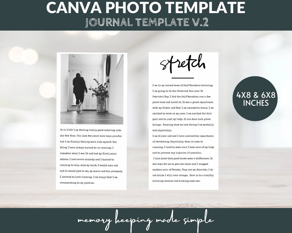 CANVA Journal Template | V.2 | Digital | Scrapbook | - Etsy