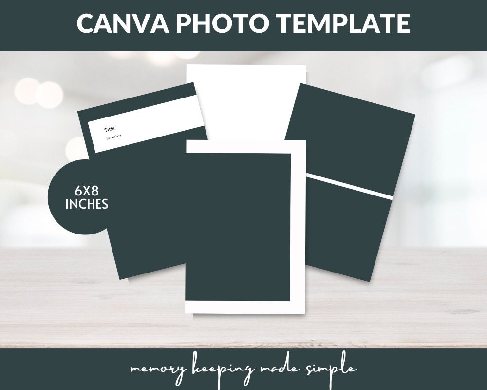 CANVA PHOTO TEMPLATE 8 Digital Scrapbooking - Etsy
